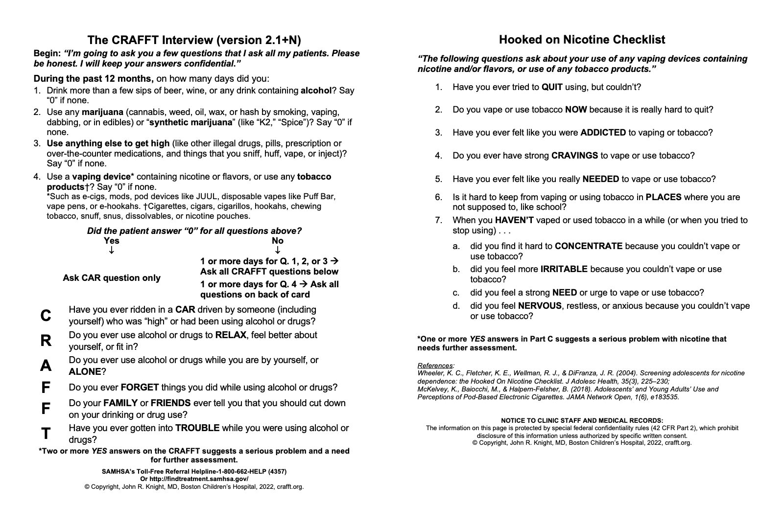 Get the CRAFFT – CRAFFT